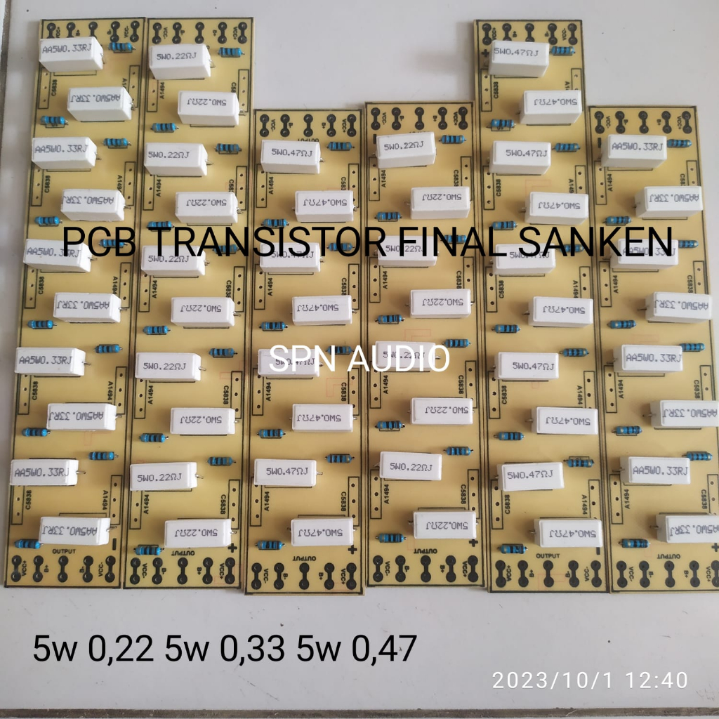 Jual PCB line transistor sanken 4 set 5 set pcb tr sanken plus resistor ...