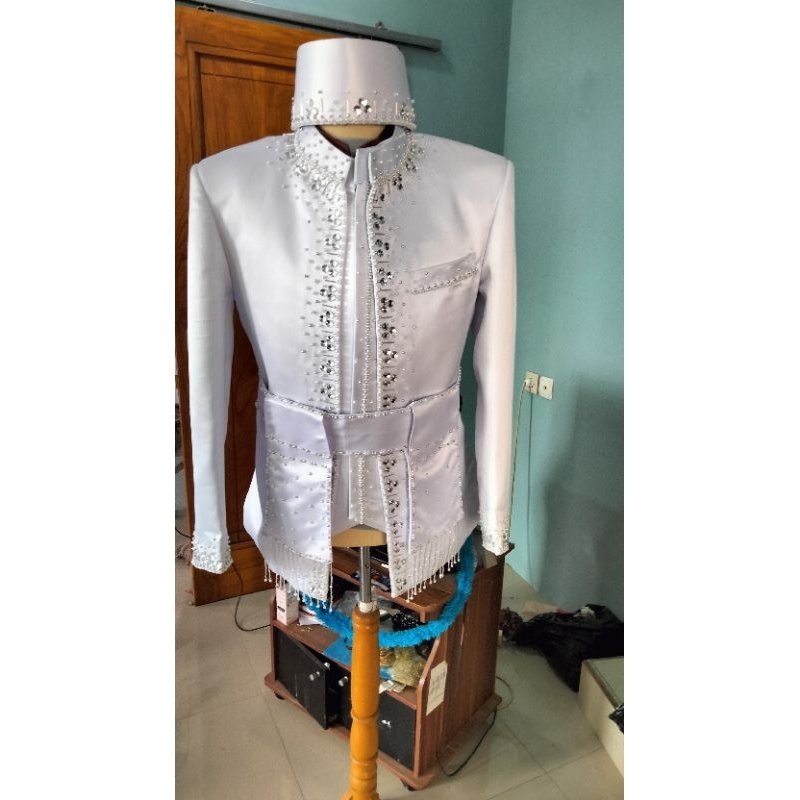 Jual COD Jas Pengantin Jas Akad Beskap Basofi Nikah Jas Keren Free Boro ...