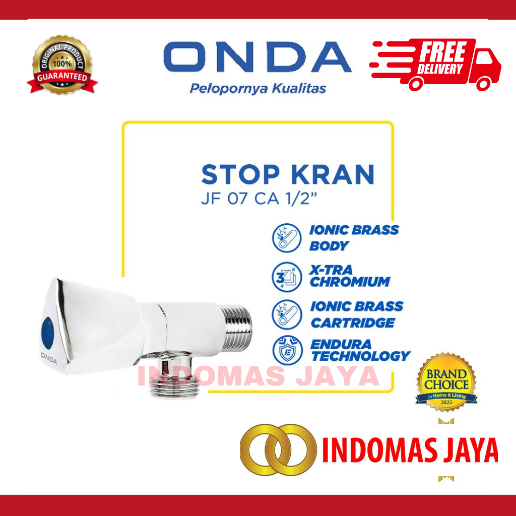 Jual ONDA Stop Kran Toilet / Jet Shower JF 07 CA 1/2” STOP KRAN ONDA JF 07 CA | Shopee Indonesia