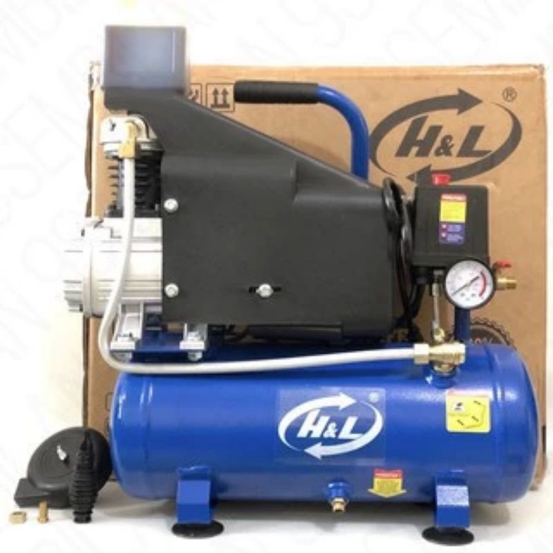 Jual kompressor angin portable H&L 1hp 9L | Shopee Indonesia
