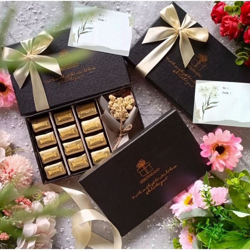 Jual SAFIYA HAMPERS COKLAT BOX DELFI TREASURE ALMOND BOX PREMIUM KADO ...