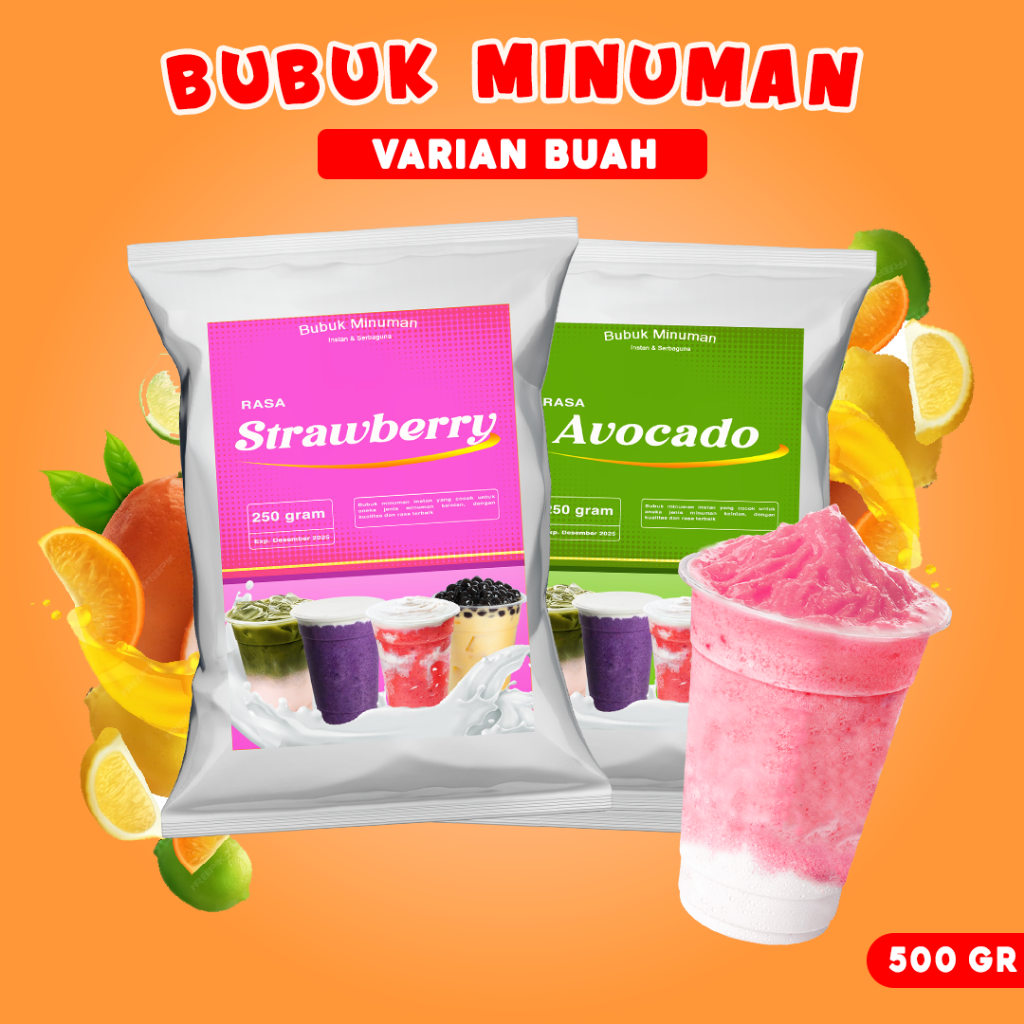 Jual BUBUK MINUMAN RASA 500G / BUBUK MINUMAN ANEKA BUAH / SERBUK ...
