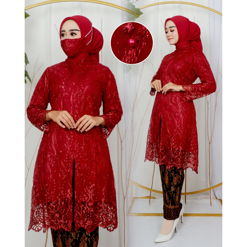 Jual Set Kebaya Tunik Busui / Tunik Brokat / Kebaya Modern / Kebaya ...