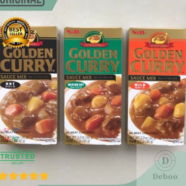 Jual S&B Japanese Golden Curry Kari Jepang Mix Halal 92gr | Shopee ...
