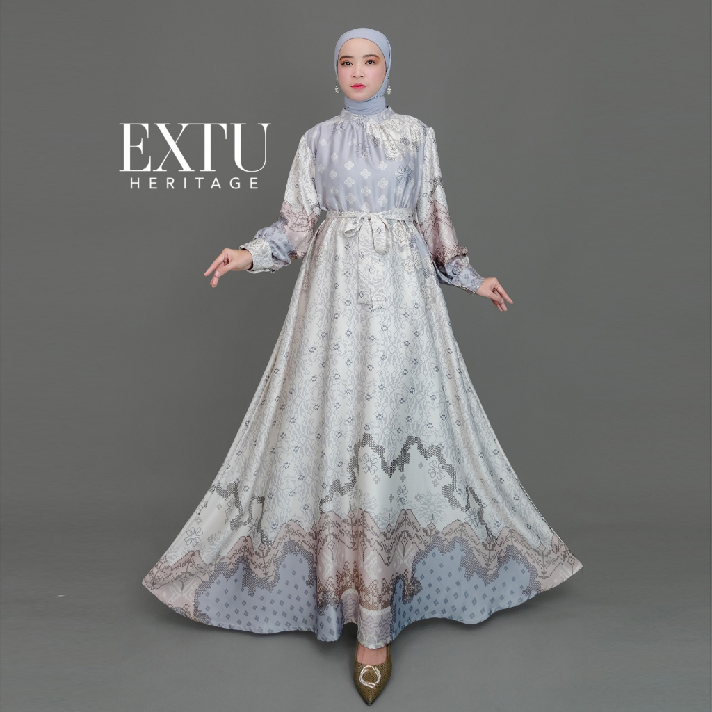 Jual EXTU HERITAGE MAXI DRESS MUSLIMAH / Gamis (57801) | Shopee Indonesia