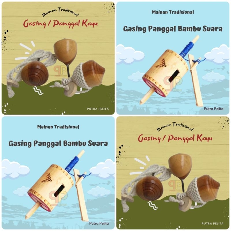 Jual SET MAINAN TRADISIONAL GASING PANGGAL GASING KAYU GASING BAMBU ...