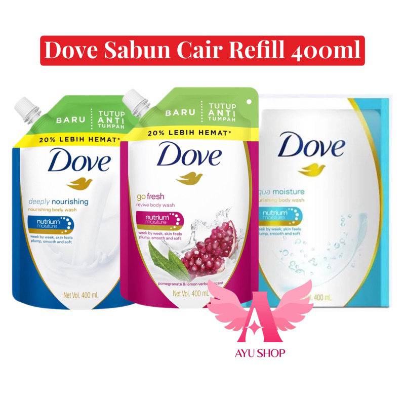 Jual Dove Body Wash Refill 400ml | Sabun Dove Cair | Shopee Indonesia