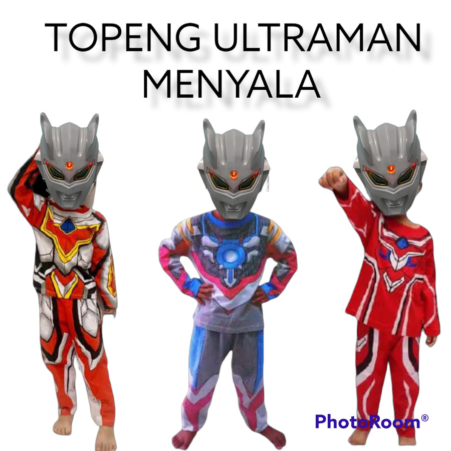 Jual Baju Kostum Superhero Ultraman Anak Laki Laki Dapat Topeng Menyala ...