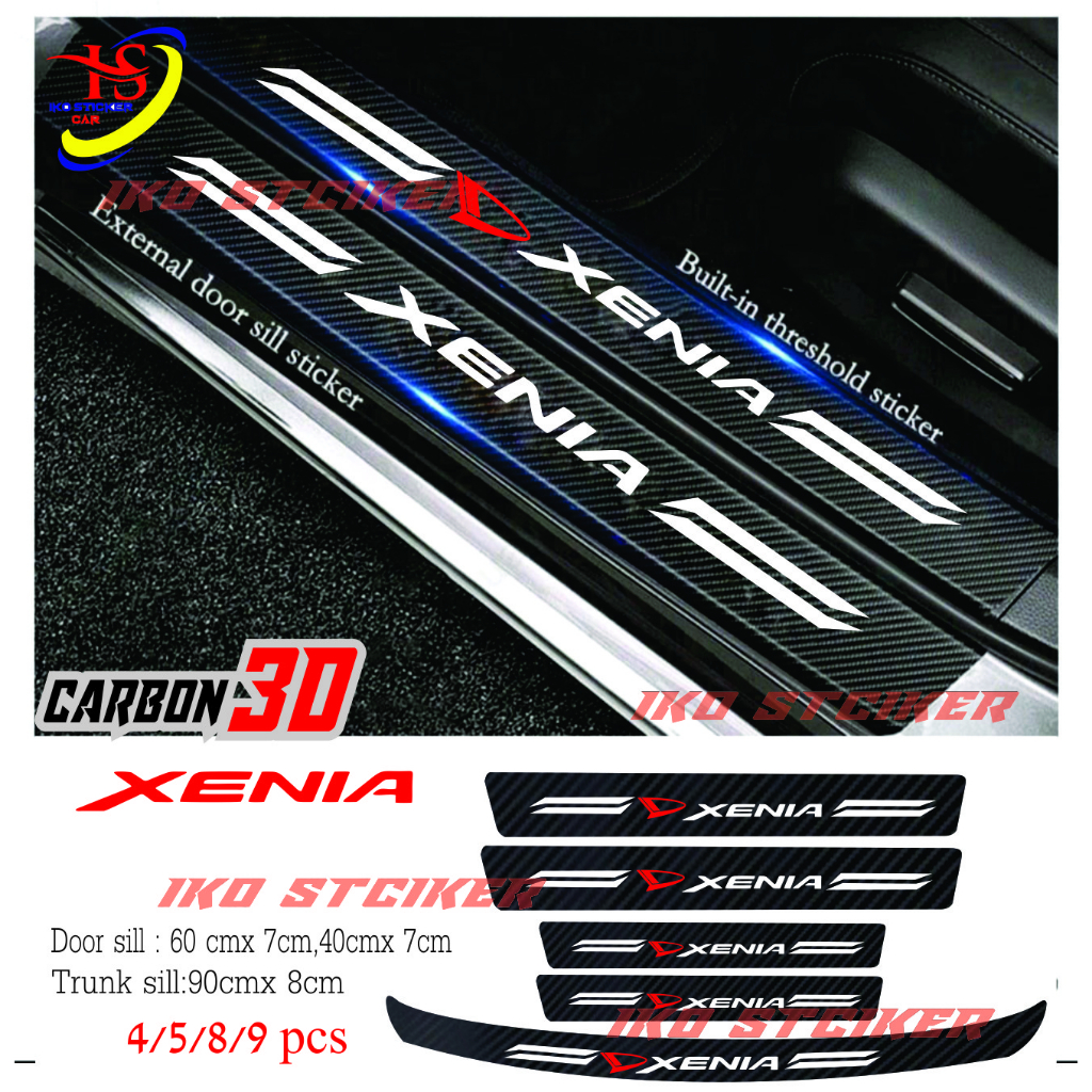 Jual Strip Sill Guard Karet Stiker Mobil 3D Carbon Fiber stiker xenia ...