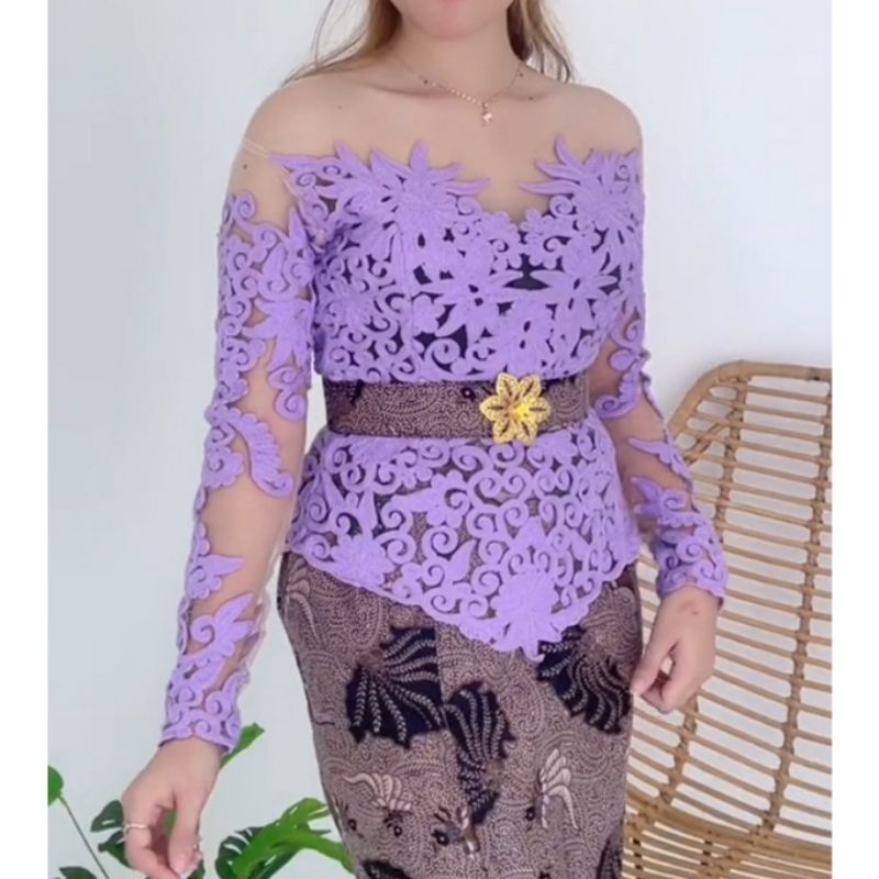 Jual SET KEBAYA TILE STIK UNGU LILAC/KEBAYA JADI TILE STIK | Shopee ...