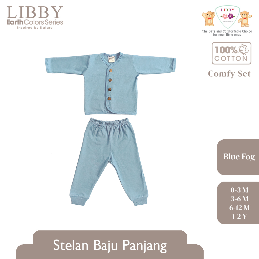 Jual LIBBY Piyama Bayi-Setelan Panjang Bayi-Baju Tidur Bayi-LIBBY EARTH COMFY SET Seri 5 (1 Stel ...