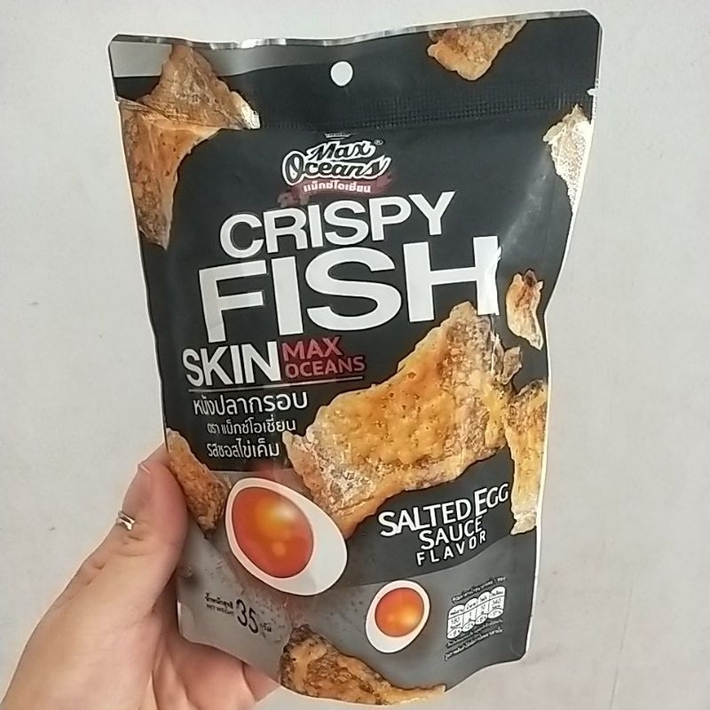 Jual Max Oceans Crispy Fish Skin Kulit Ikan Snack Thailand | Shopee ...