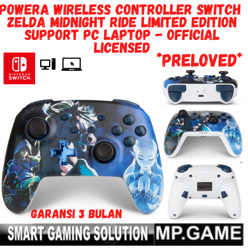 Jual PowerA Switch Enhanced Wireless Controller ZeldaMidnightRide PC ...