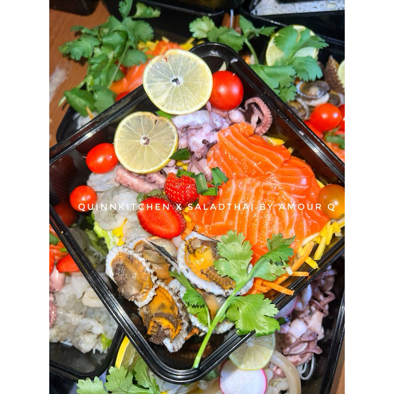 Jual Salad Thailand komplit (Salmon gurita udang kerang) Quinn kitchen ...