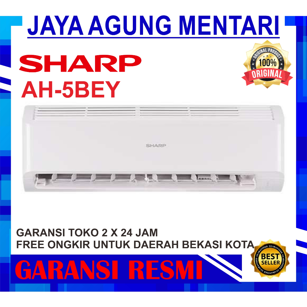 Jual AC SHARP AH-A5BEY 0.5 PK LOW WATT 5 BEY 1/2 PK | Shopee Indonesia