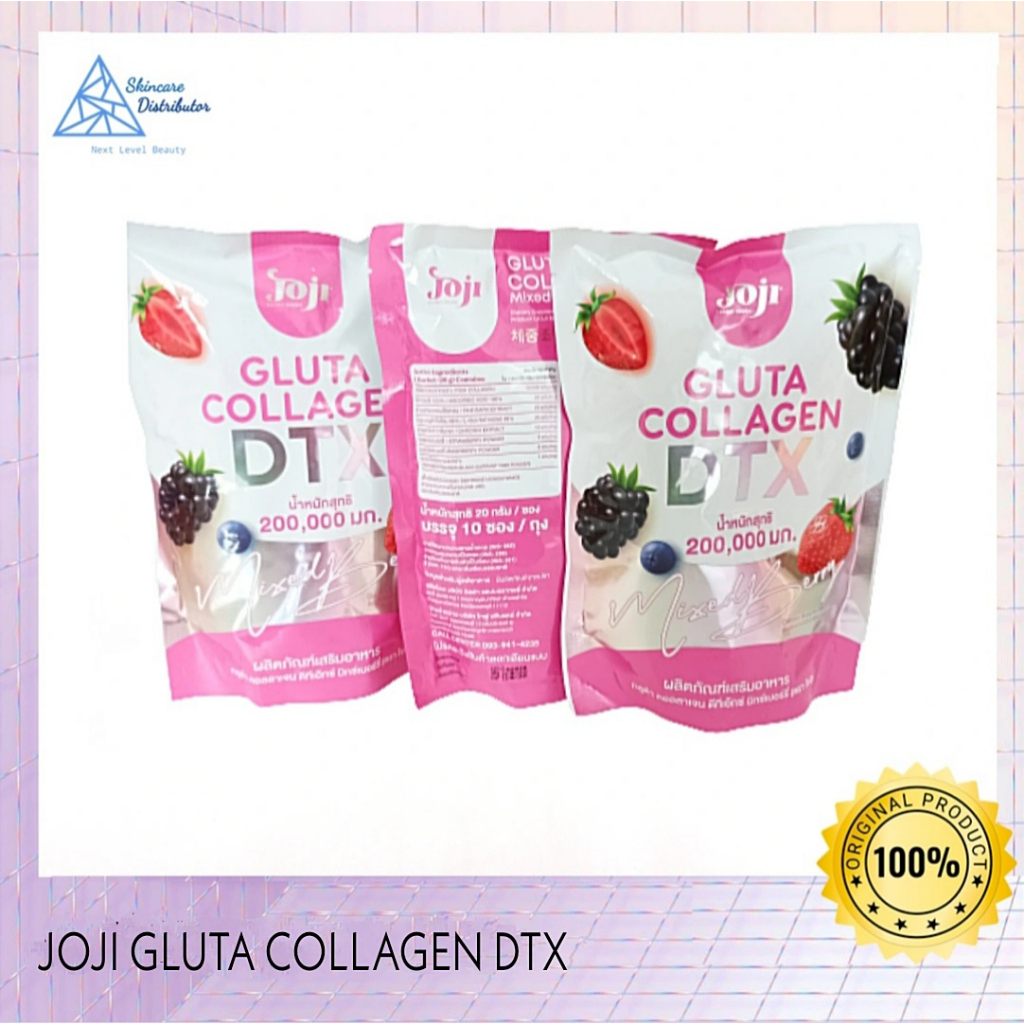 Jual JOJI GLUTA COLLAGEN DTX PLUS WHITENING ISI 10 SACHETS | Shopee ...