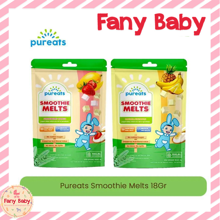 Jual PUREATS SMOOTHIE MELTS 18GR SNACK MAKANAN BAYI | Shopee Indonesia