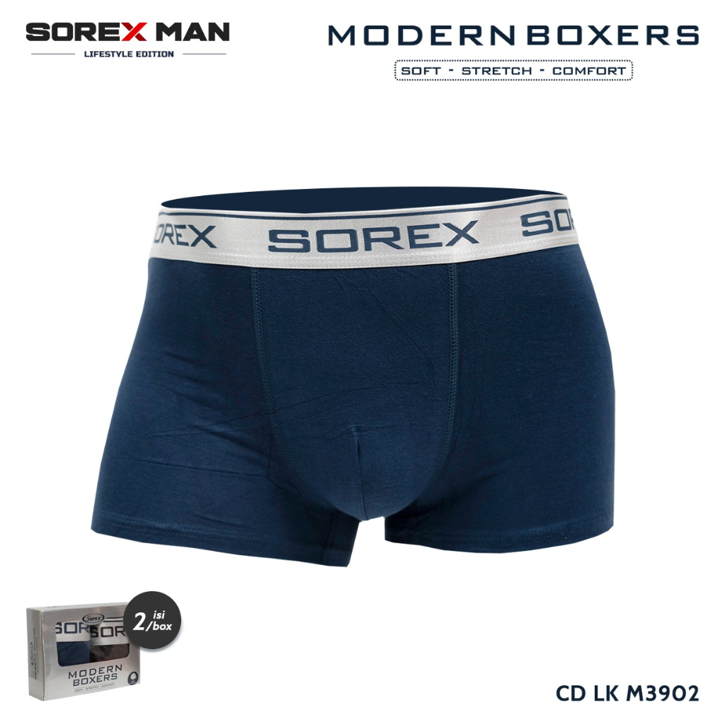Jual (2 PCS) Sorex Man Boxer Katun Pria Modern Celana Dalam CD LK M ...