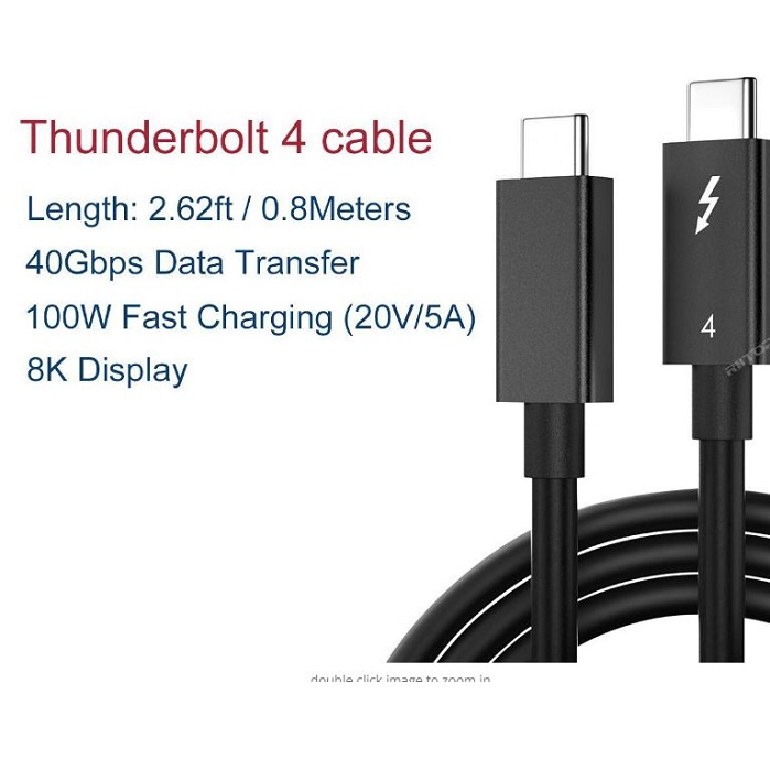 Jual Kabel Data Thunderbolt 4 Type C To C Lenovo Thinkpad 40Gbps 100W Ori | Shopee Indonesia