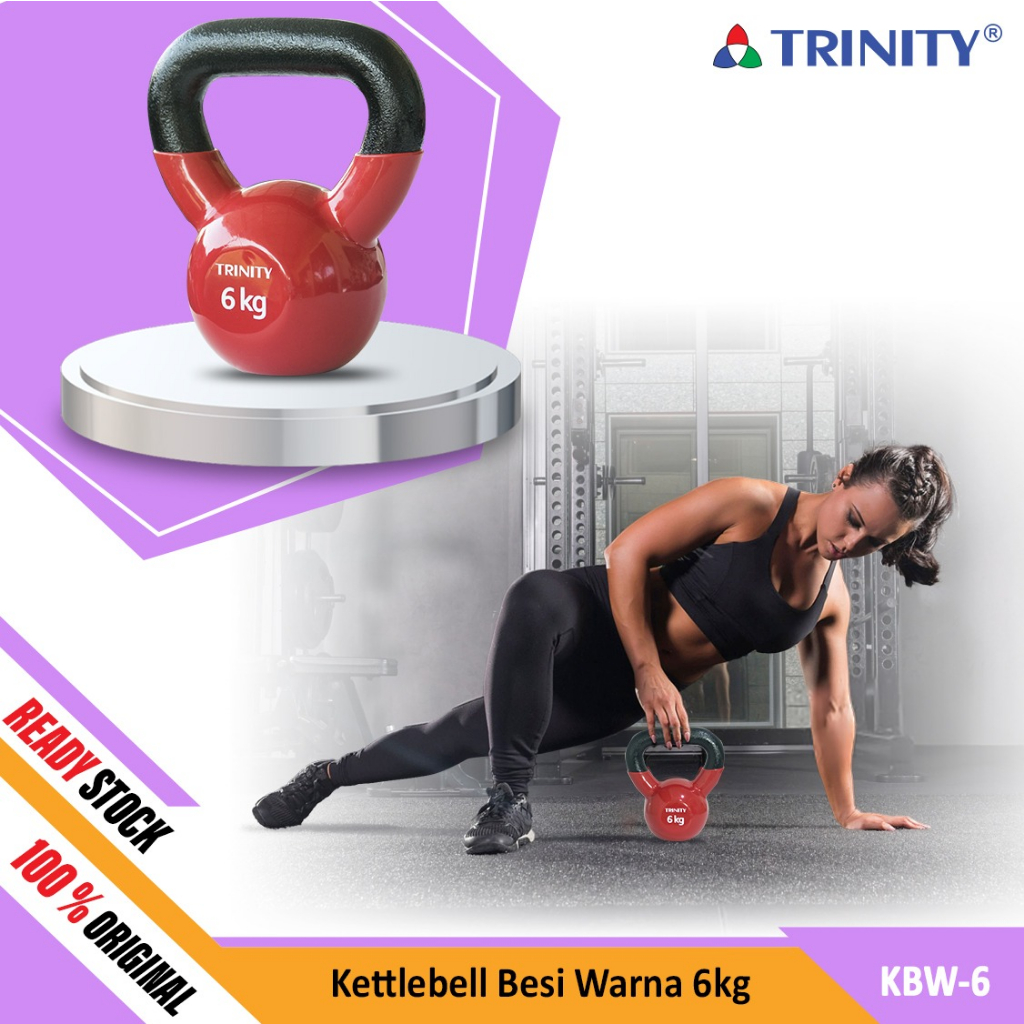 Jual Trinity Kettlebell Besi Warna 6 Kg Dumbel Besi Fitness Barbel ...