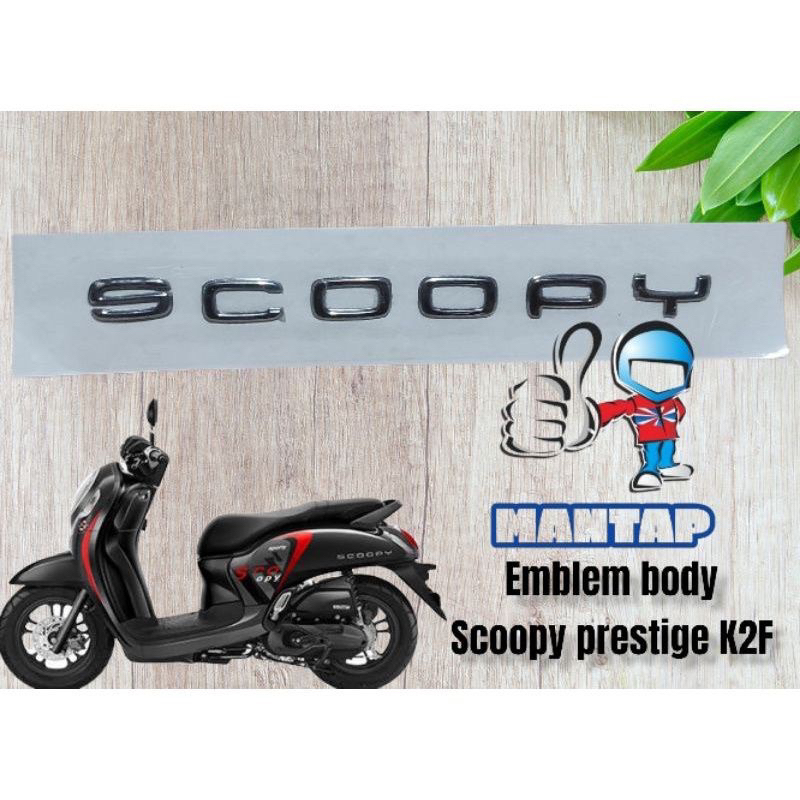 Jual Emblem body logo scoopy new prestige K2F 2021 2022 Silver 3D ...