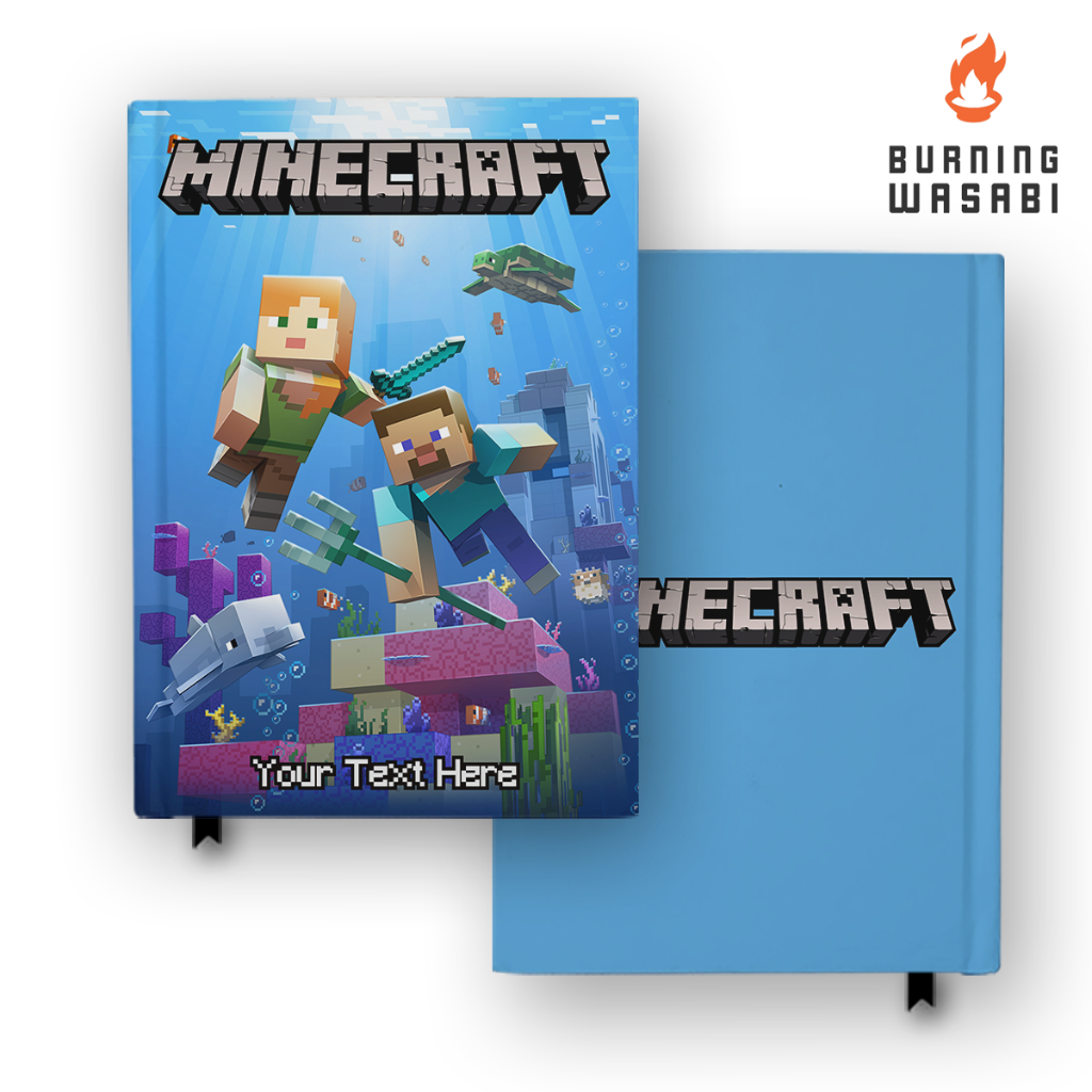 Jual Buku Catatan Notebook Minecraft 4 Aquatic Custom Nama Agenda ...