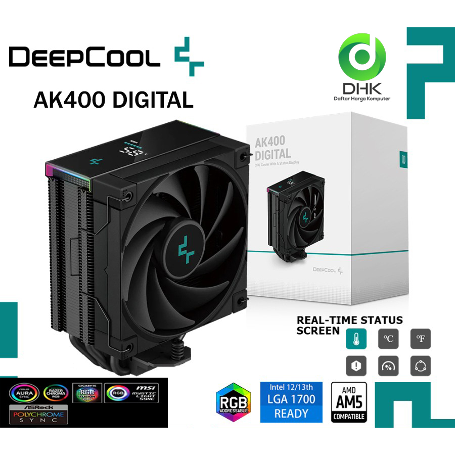 Jual Deepcool AK400 DIGITAL CPU COOLER LGA 1700 AM5 | Shopee Indonesia