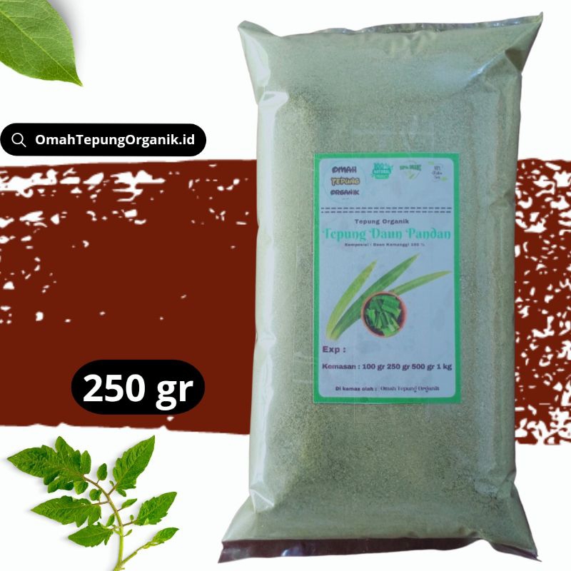 Jual Tepung Daun Pandan Murni kemasan 250 gram/Tepung Pandan Murni/Daun ...