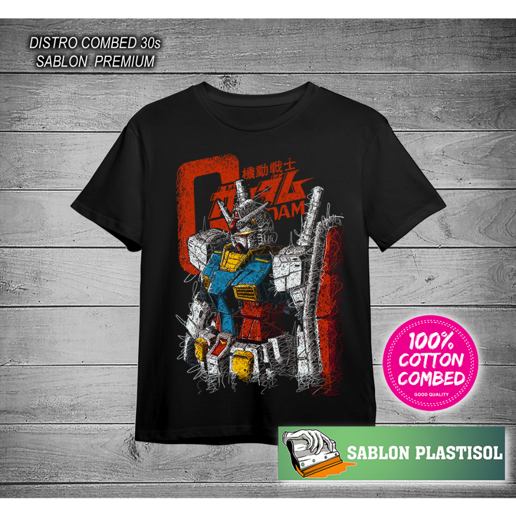 Jual KAOS PRIA DISTRO PLASTISOL GUNDAM RX78 / KAOS SABLON PLASTISOL ... Jual KAOS PRIA DISTRO PLASTISOL GUNDAM RX78 / KAOS SABLON PLASTISOL ...
