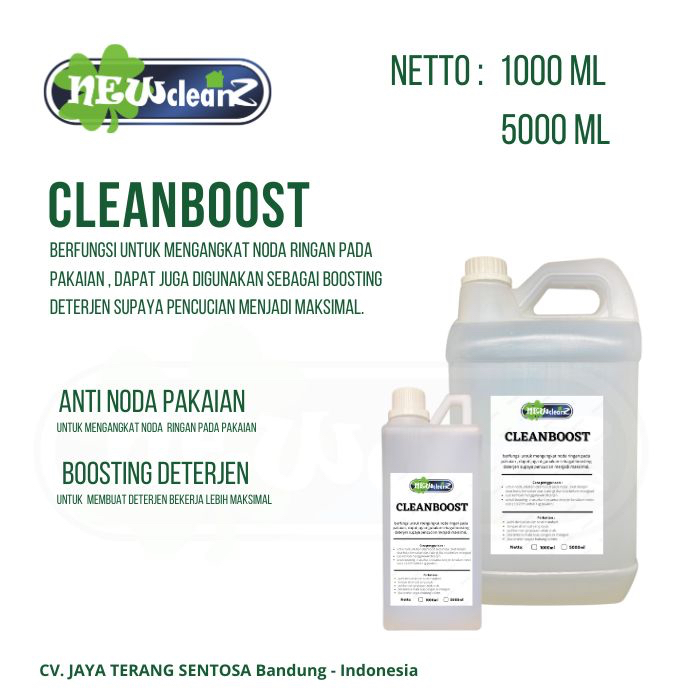 Jual CLEANBOOST anti noda pakaian laundry Boosting deterjen newcleanz homeklin 5000ml / 5 LITER ...