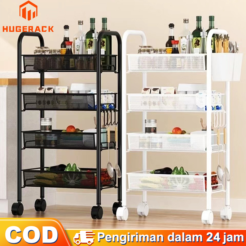 Jual Rak Troli 3 /4 /5 Susun Rak Lantai Beroda Rak Penyimpanan ...
