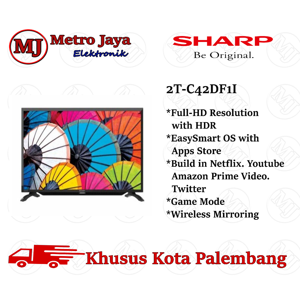 Jual SHARP Smart TV 42 inch Digital DVB-T2 Dolby 2T C42DF1I LED TV 42DF ...