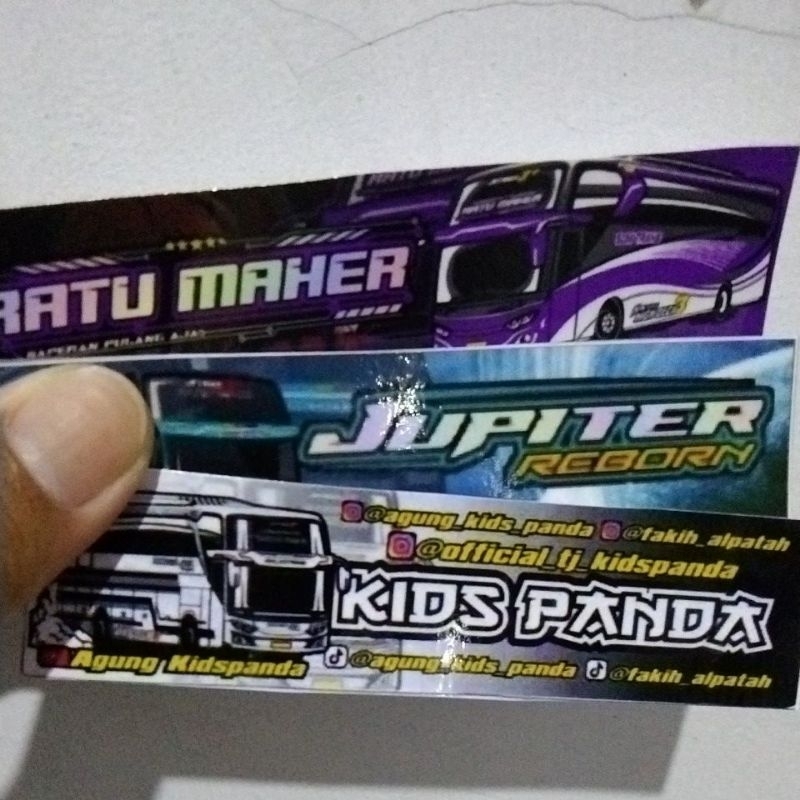 Jual stiker bus telolet Kids panda, Ratu Maher, Jupiter | Shopee Indonesia