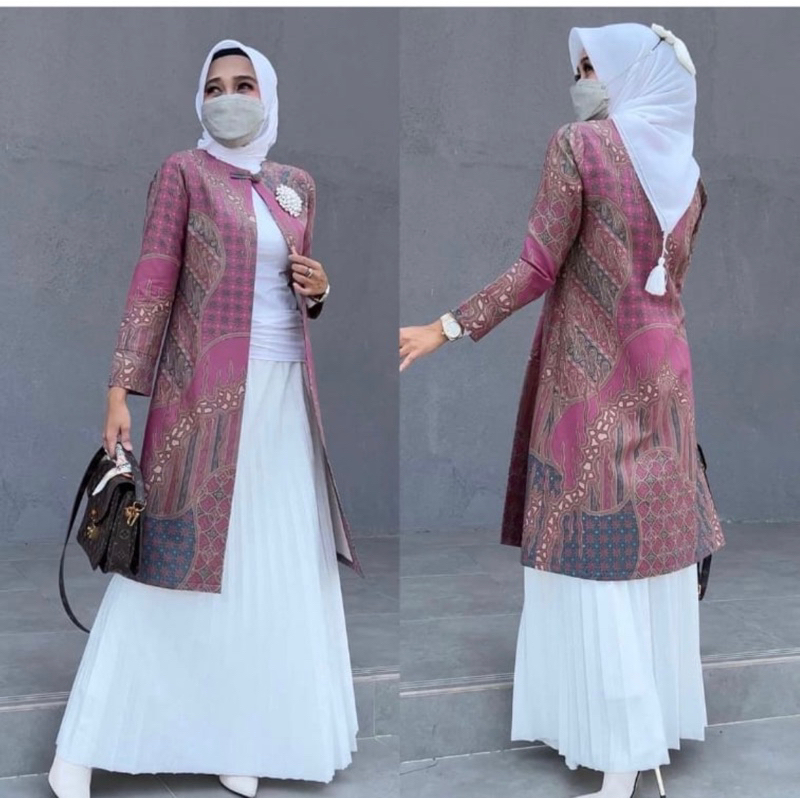 Jual auter/ cardigan batik andrea lapisan furing trikot premium ...