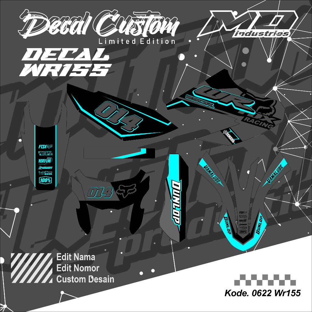 Jual Decal Yamaha WR 155 R Full Body Custom Desain - Decal Supermoto ...