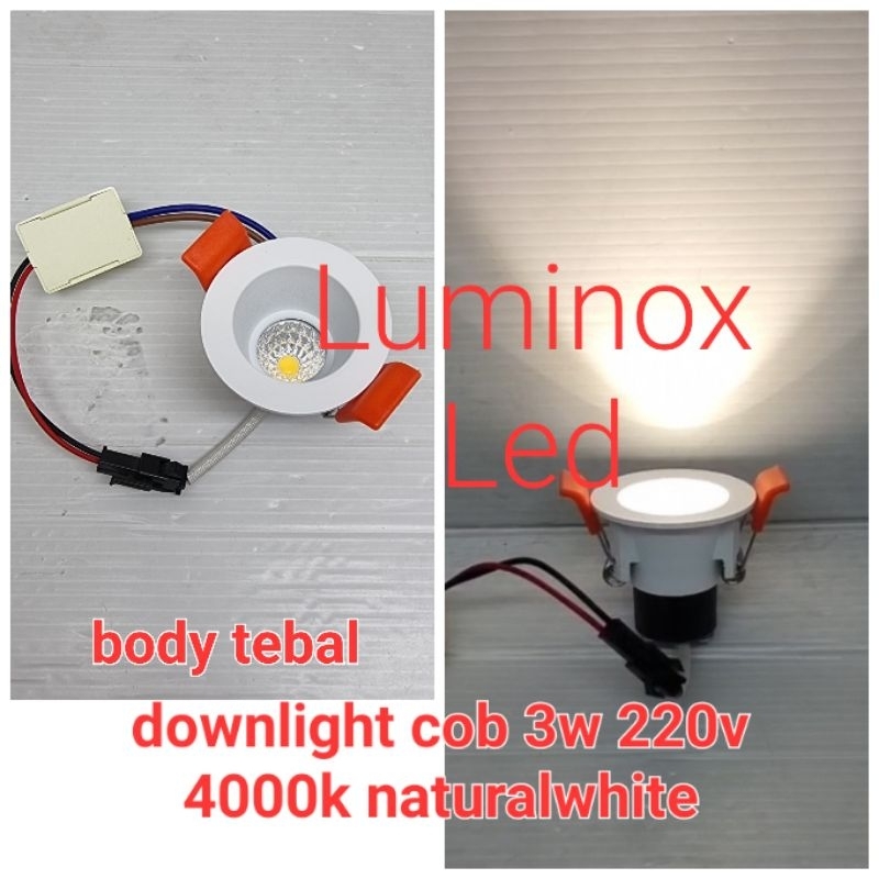 Jual lampu led lemari partisi 3watt 3w / downlight led 3 watt 3 w 6000k ...