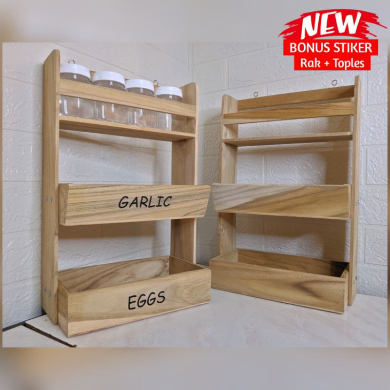 Jual RAK BUMBU SUSUN KOMBINASI / RAK BAWANG RAK TELUR | Shopee Indonesia