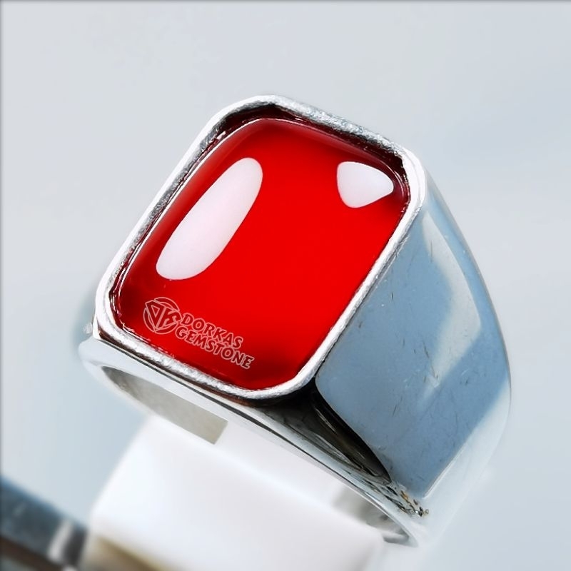 Jual Cincin Batu Permata Natural Red Baron Carnelian Pacitan | Shopee ...