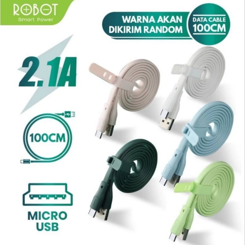Jual Kabel Casan Micro USB ROBOT RGM100 Kabel Mikro USB Satuan | Shopee ...
