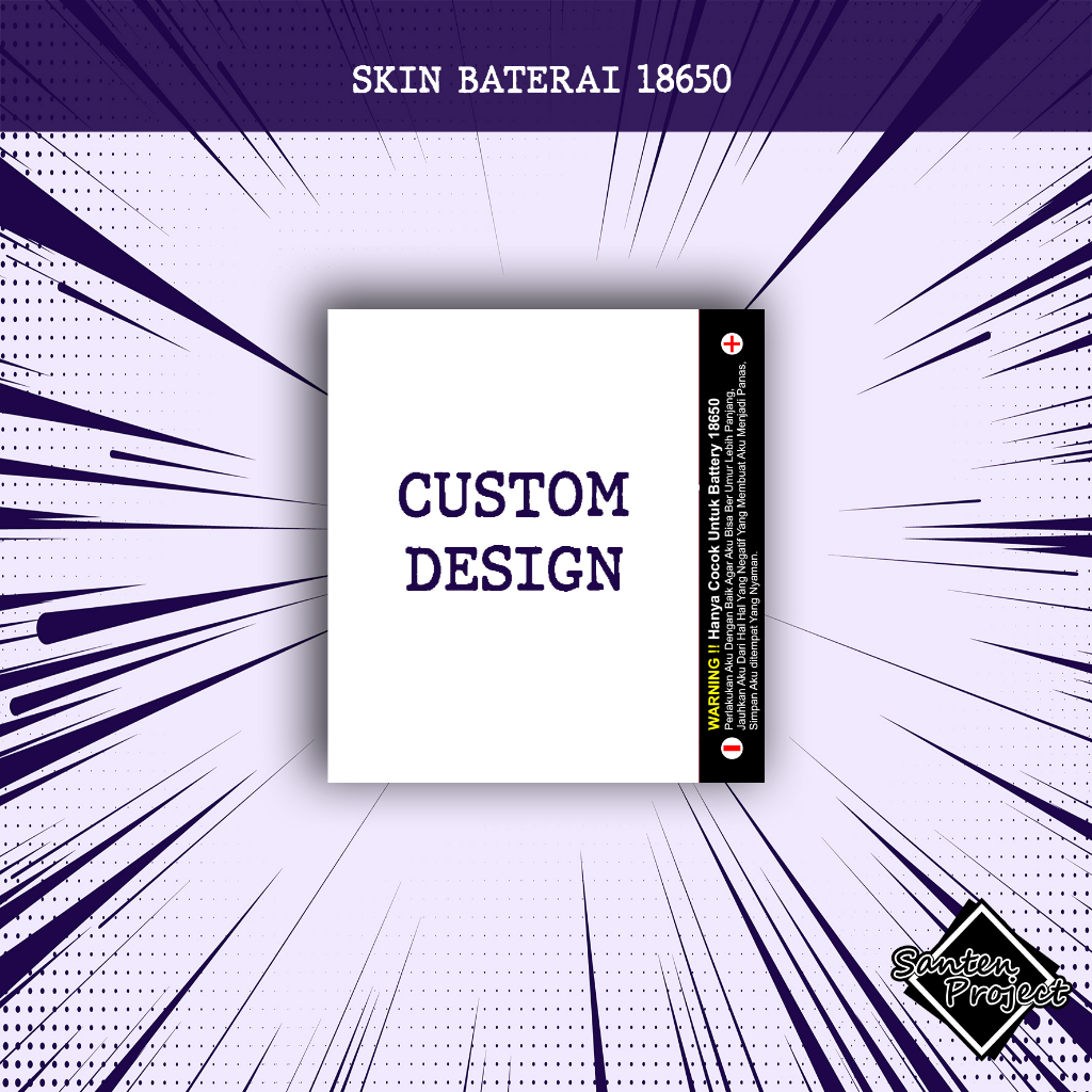 Jual STIKER SKIN WRAP BATERAI 18650 - PELINDUNG BATERAI (CUSTOM DESIGN ...