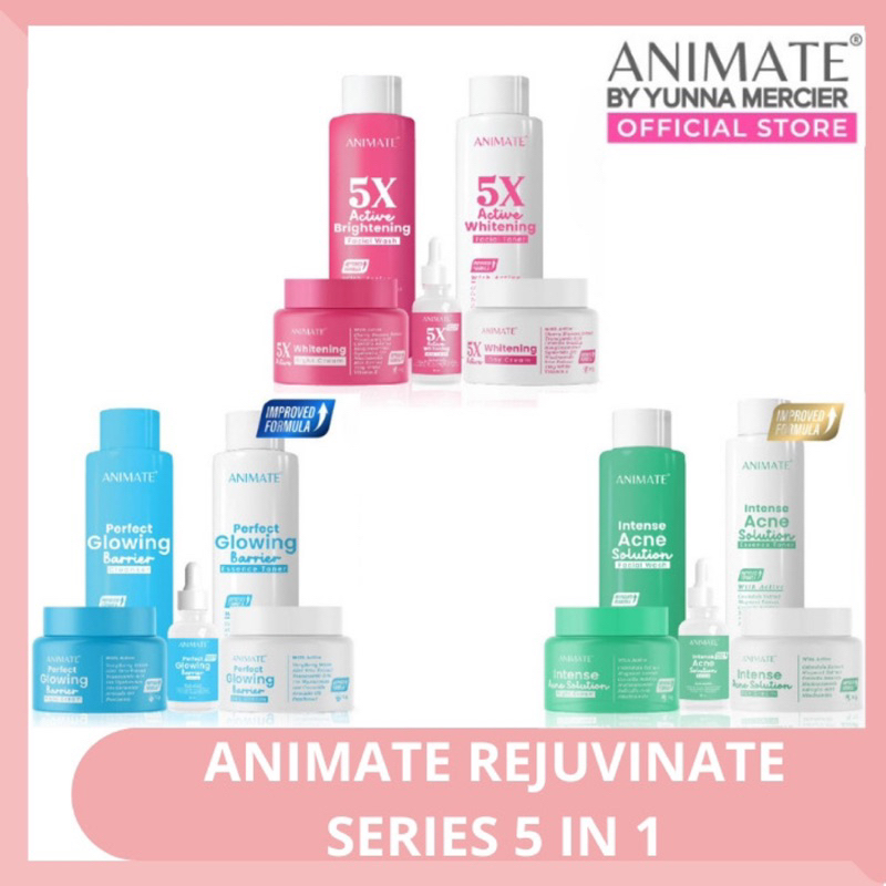 Jual (KEMASAN BARU) PAKET ANIMATE Whitening Series 5in1 / Glowing ...