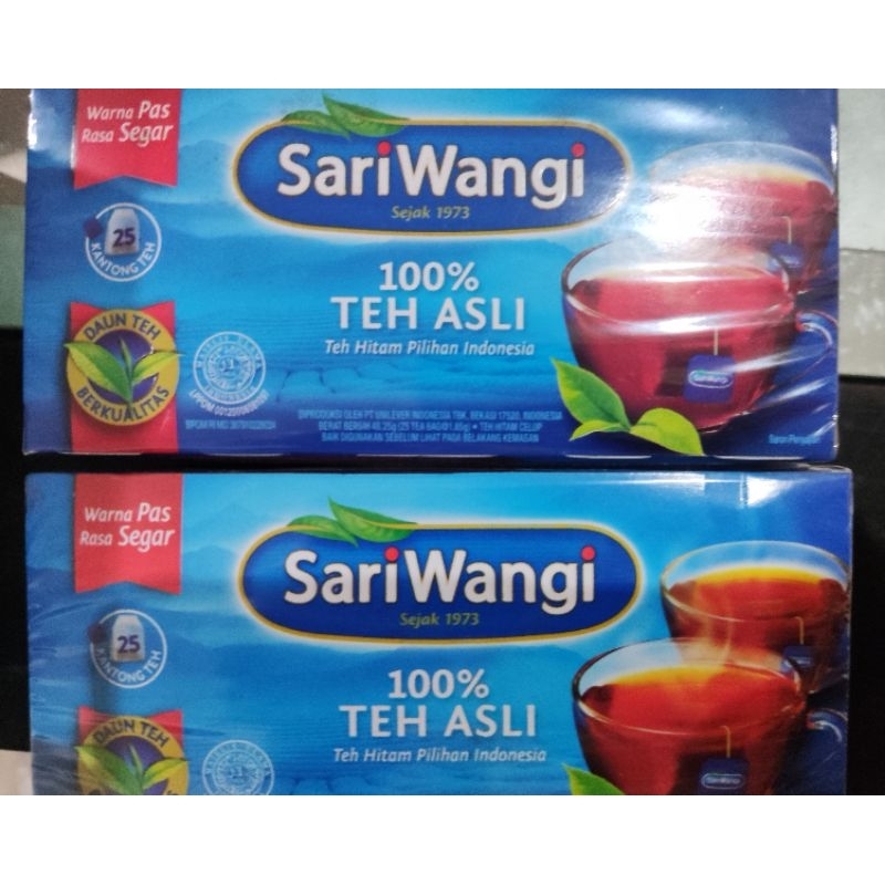 Jual Sariwangi Teh Celup Asli Box isi 25 X 1.85 gr | Shopee Indonesia