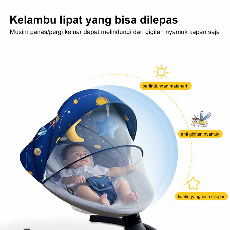 Jual [Exquisite packaging]Ayunan Bayi Otomatis elektrik Baby Swing ...