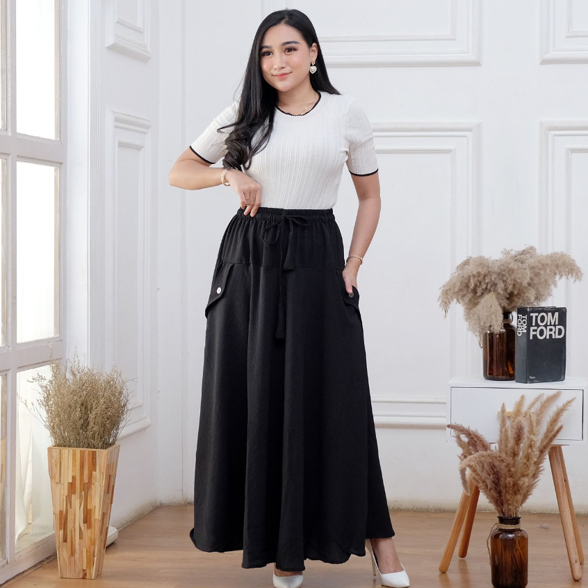 Jual Rok Panjang Wanita Model Payung Terbaru - Rok Korean Maxi Skirt ...