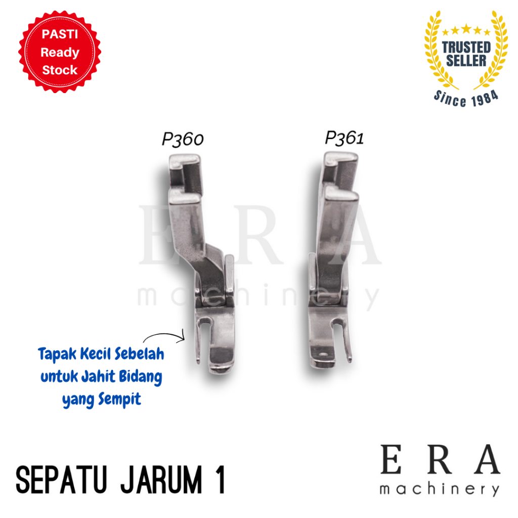 Jual Sepatu jahit P360 / P361 presser foot zipper ritsleting jahit bidang yang sempit mesin ...