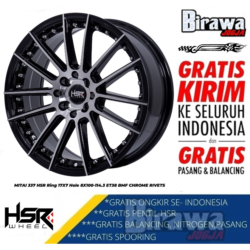 Jual Velg Jari- Jari Ring 17 HSR MITAI R17 Pcd 4x100 4x114,3 Untuk Mobil Swift, Altis, Sirion ...