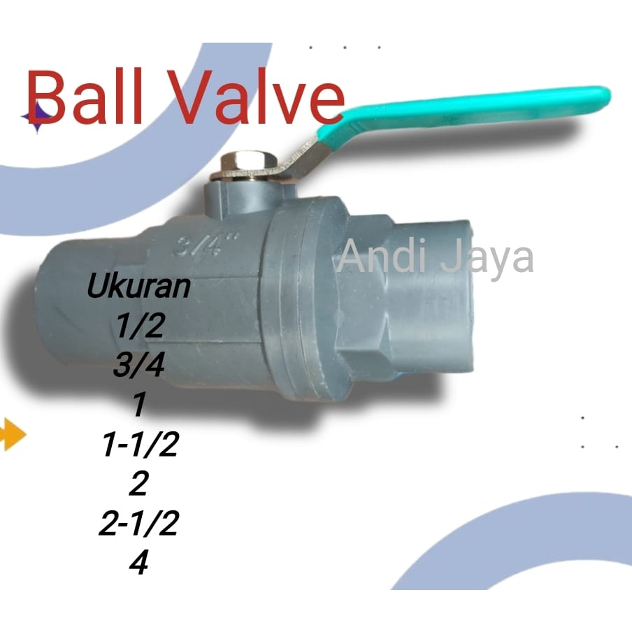 Jual Stop Kran Ball Valve Merk MDN "1-1/2" inci | Shopee Indonesia