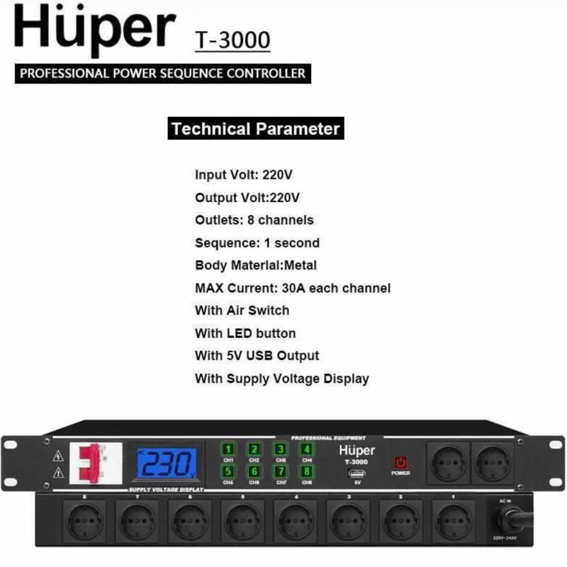 Jual Power Sequencer Huper T 3000 Original Squencer T3000 | Shopee Indonesia