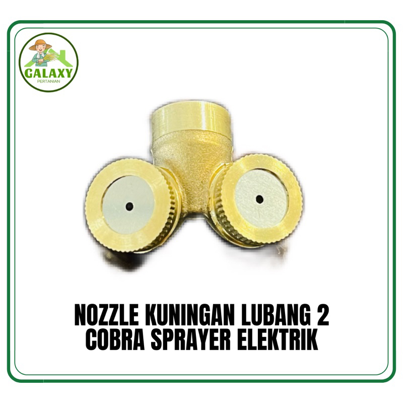 Jual Nozzle Kuningan Lubang 2 Cobra Sprayer ElektriK | Shopee Indonesia