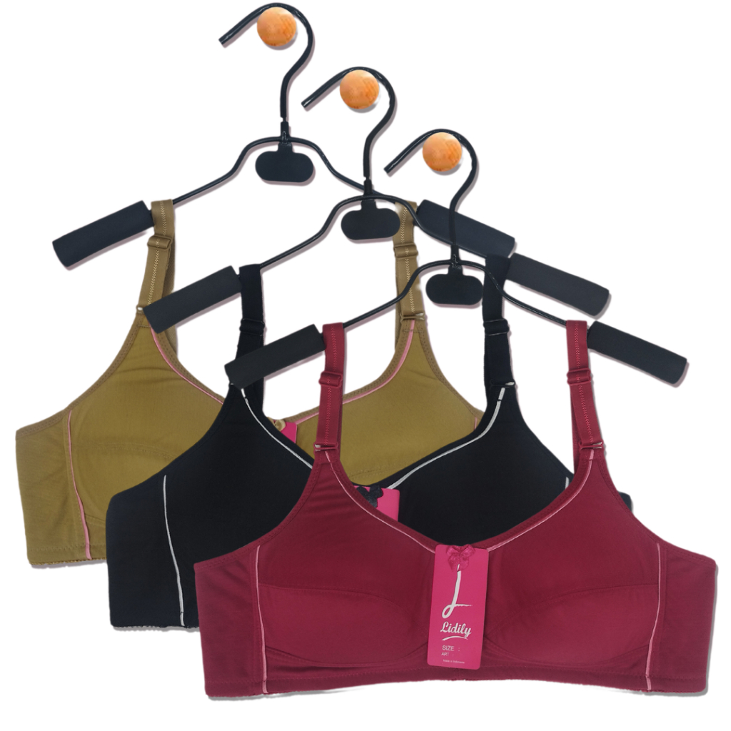 Jual Lydyly - Bh Sport Busa Tipis Tanpa Kawat | Bra Bahan Kaos ...